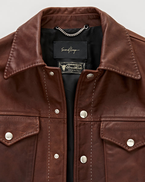 SECOND/LAYER – Trucker Jacket Brown – Tenue de Nîmes