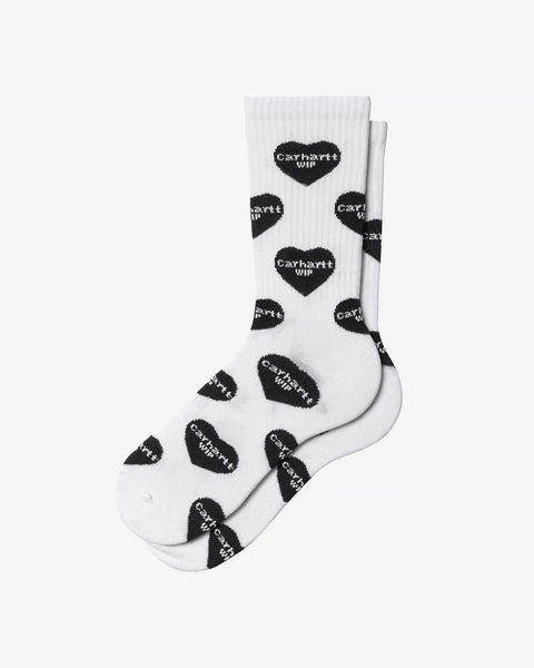 Carhartt WIP – Socks Heart Logo White – Tenue de Nîmes