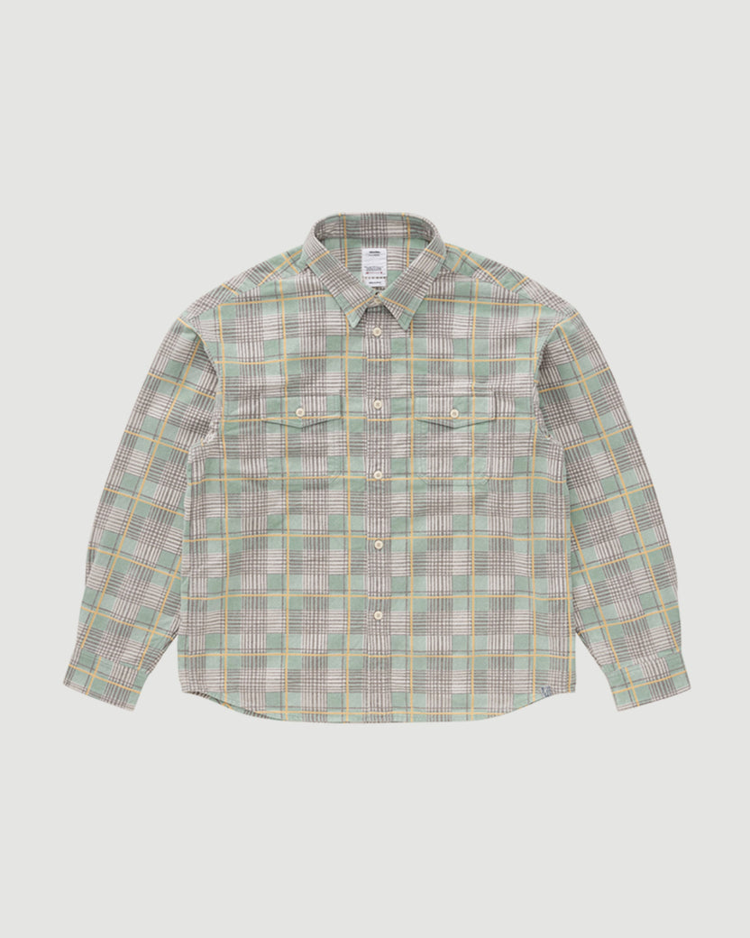Visvim – Pioneer Check Shirt Light Green – Tenue de Nîmes