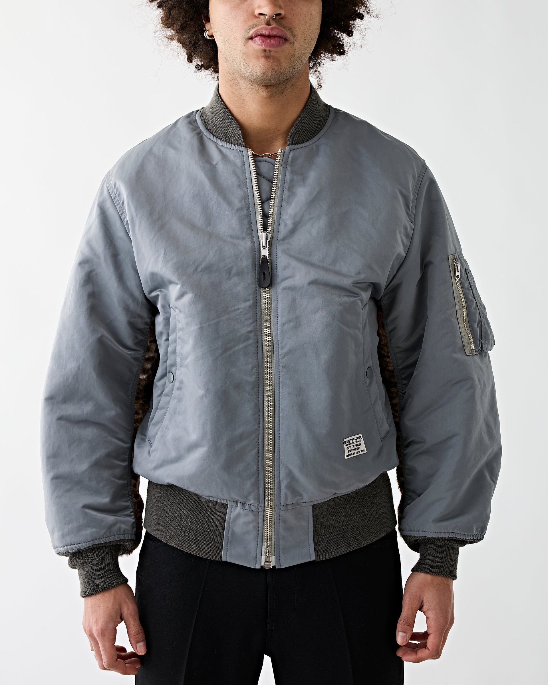 Wacko Maria – MA-1 Flight Jacket Grey – Tenue de Nîmes