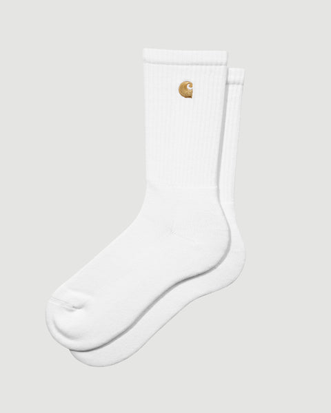 Carhartt WIP – Chase Socks White/Gold – Tenue de Nîmes