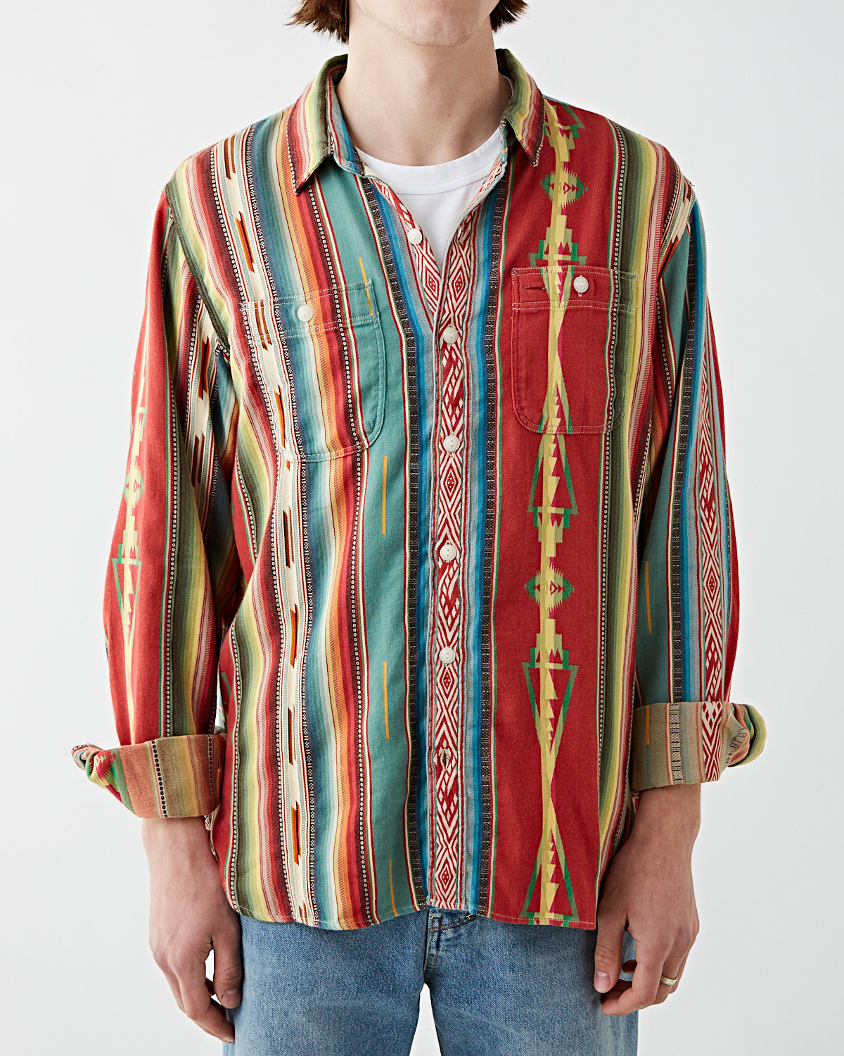 RRL – Farrell Sport Shirt Red – Tenue de Nîmes